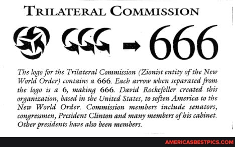 'TRILATERAL COMMISSION 666 The logo for the Trilateral Commission ...