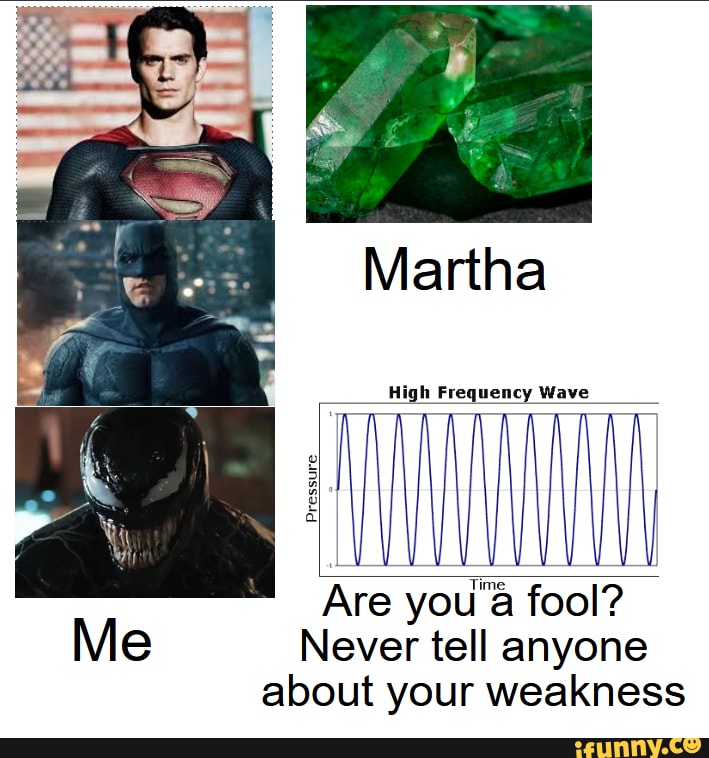 Martha High Frequency Wave Pressure. Time Are you a fool? Me Never tell ...