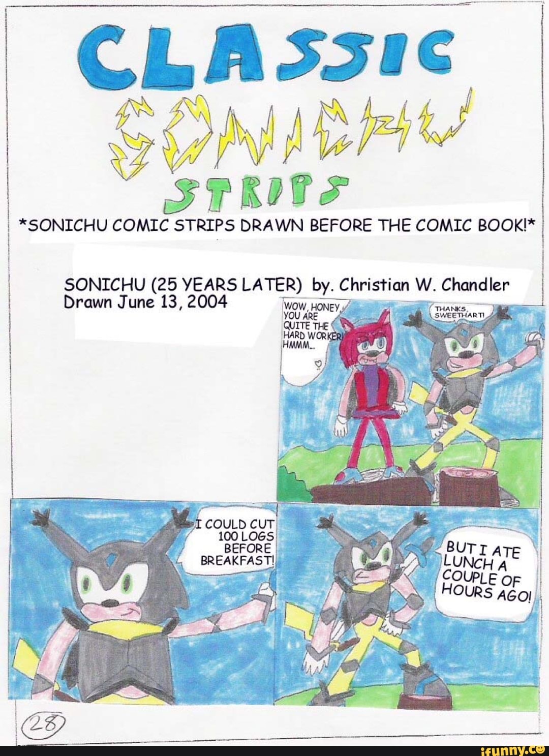 Spam AS *SONICHU COMIC DRAWN BEFORE THE COMIC BOOK!* SONICHU (25 YEARS ...