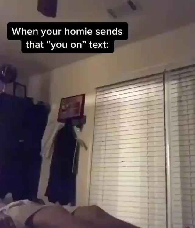 When your homie sends that "you on" text: - iFunny :)