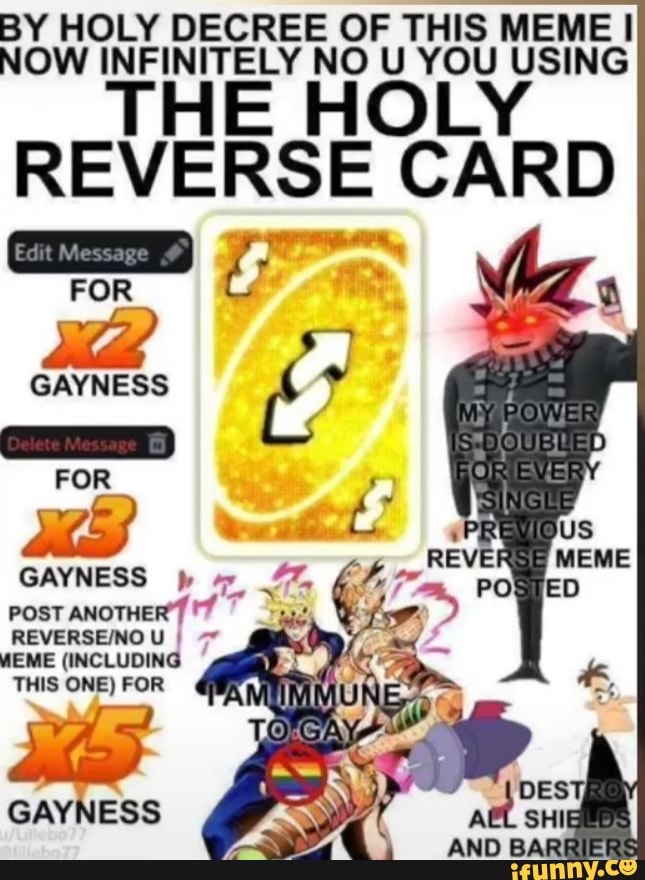 BY HOLY DECREE OF THIS MEME I NOW INFINITELY NO U YOU USING NOW THE ...