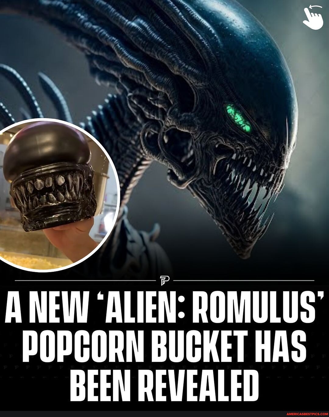 Swipe to see the new popcorn bucket for ALIEN ROMULUS What do you think ...