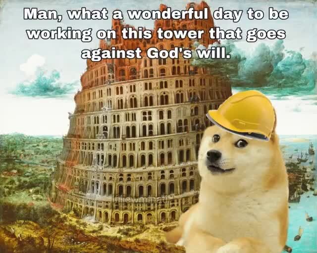 Man, what a wonderful day to be working on this tower that poes ...