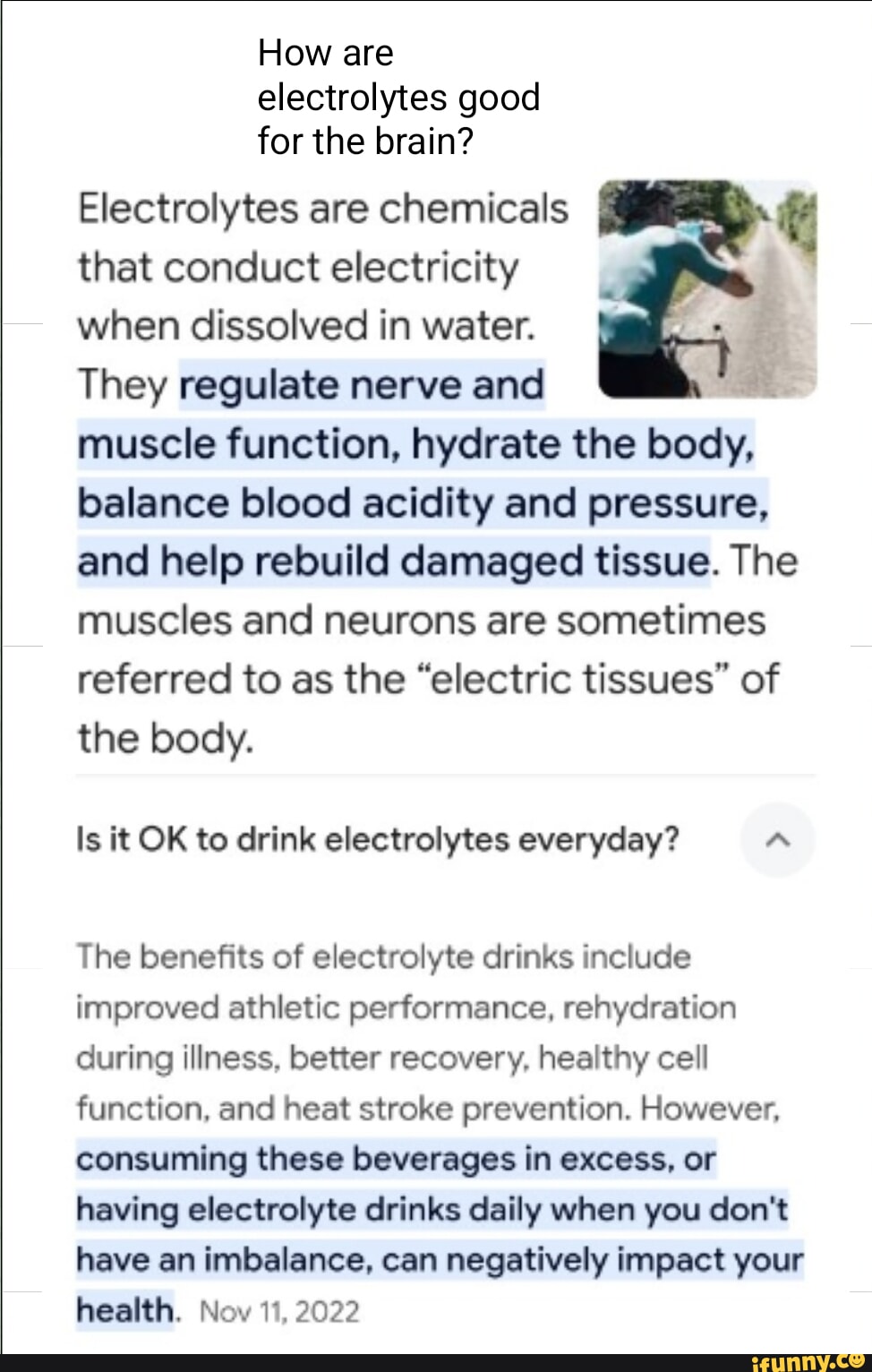 How are electrolytes good for the brain? Electrolytes are chemicals ...