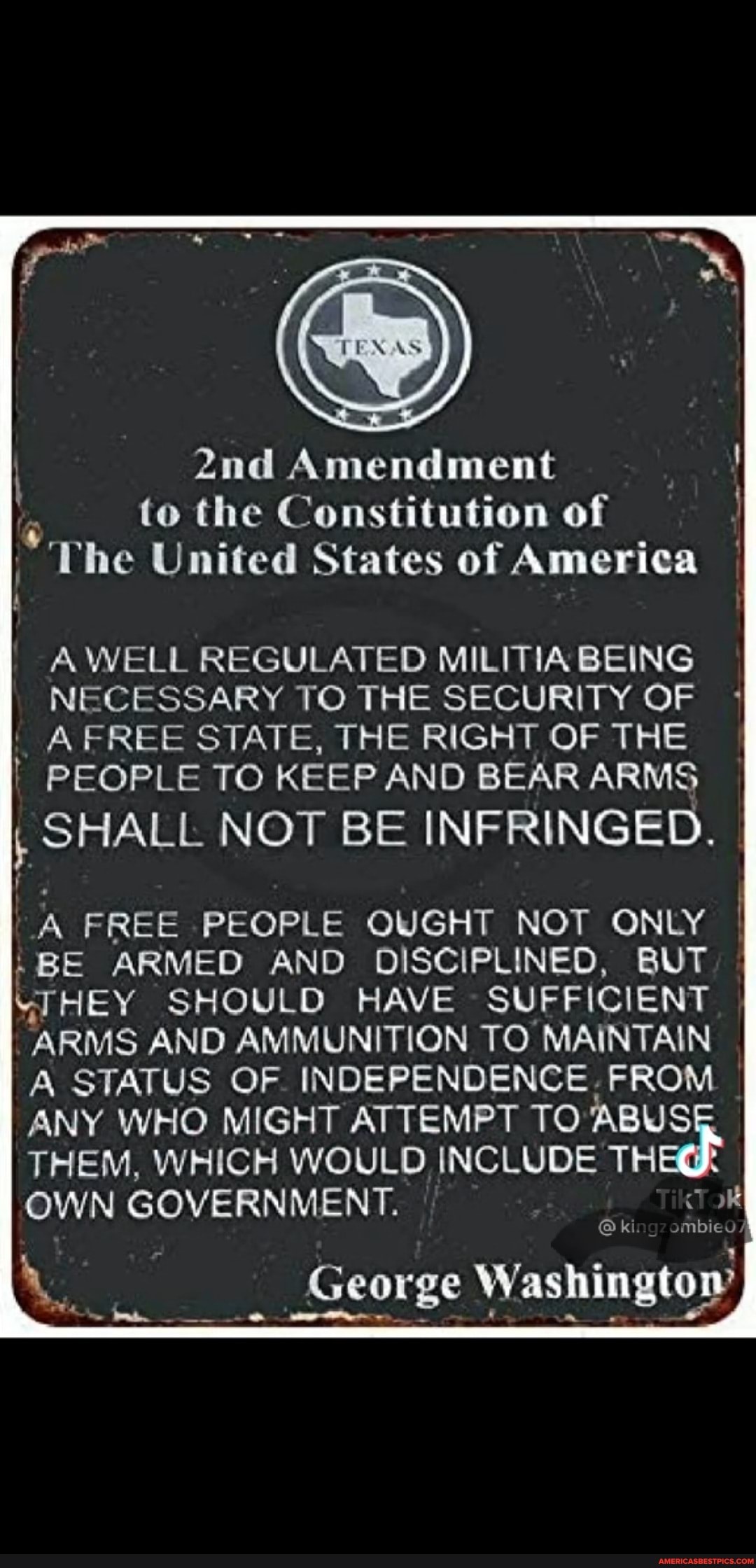 Amendment to the Constitution of The United States of America A WELL ...
