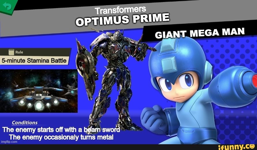 Transformers OPTIMUS PRIME GIANT MEGA MAN inute Stamina Battle ...