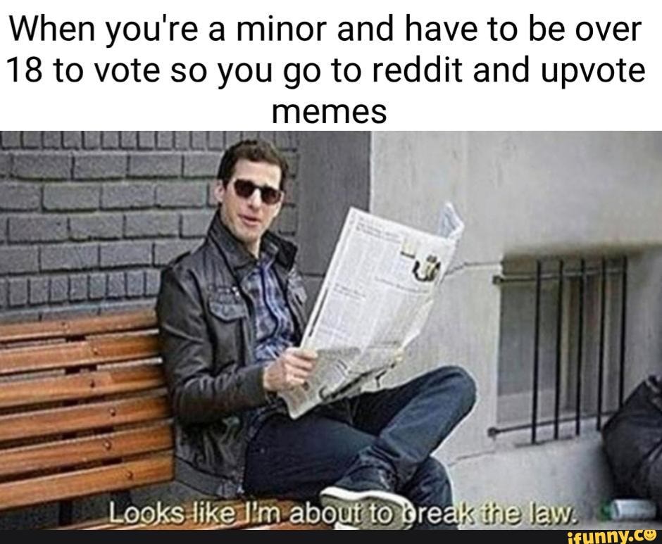 When you're a minor and have to be over 18 to vote so you go to reddit ...