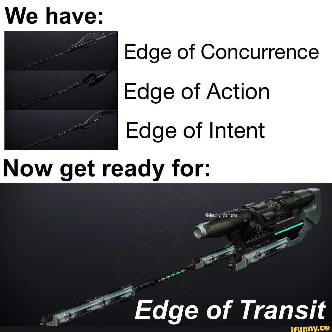 Edge of Concurrence Edge of Action Edge of Intent We have: Now get ...