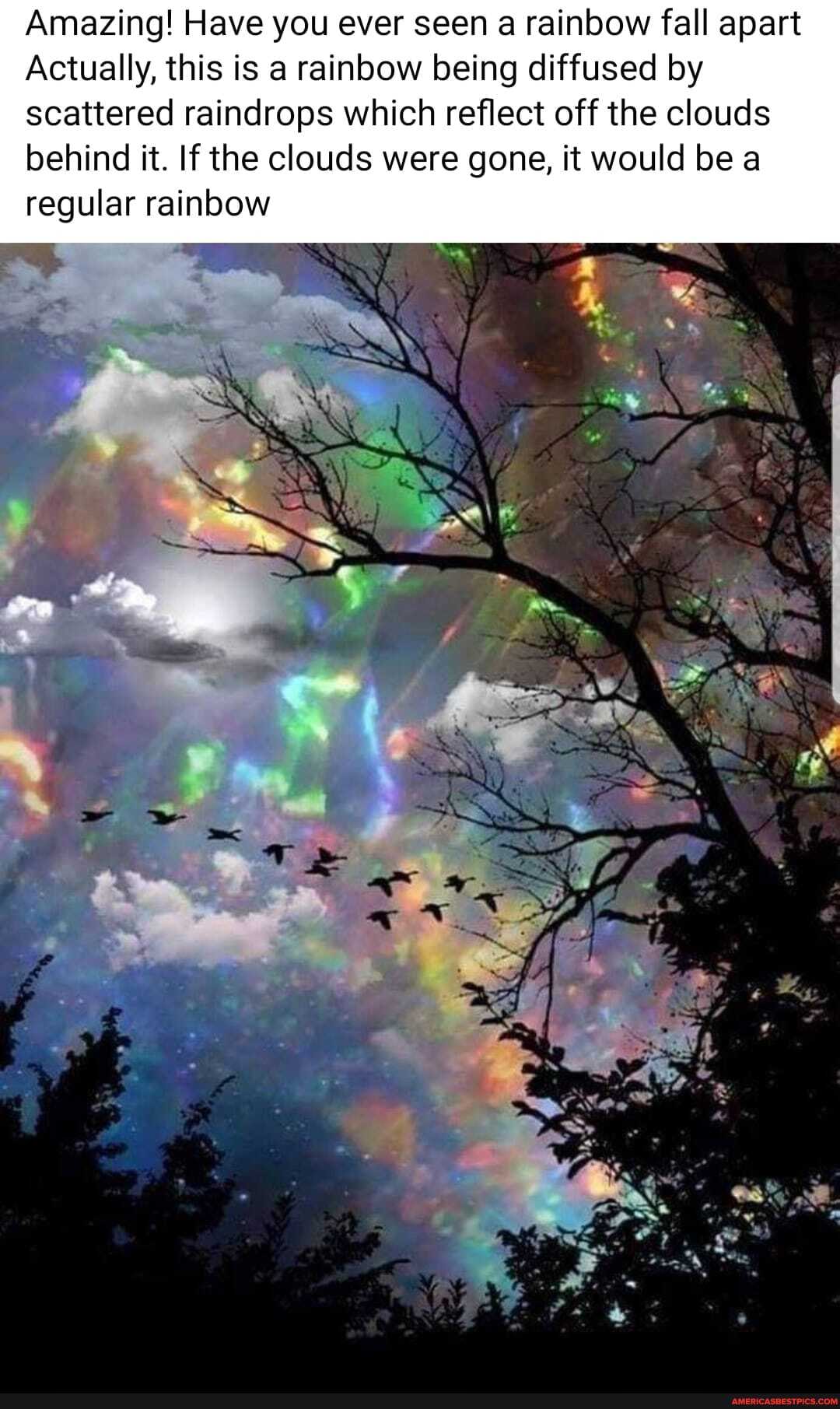 Amazing! Have you ever seen a rainbow fall apart Actually, this is a ...