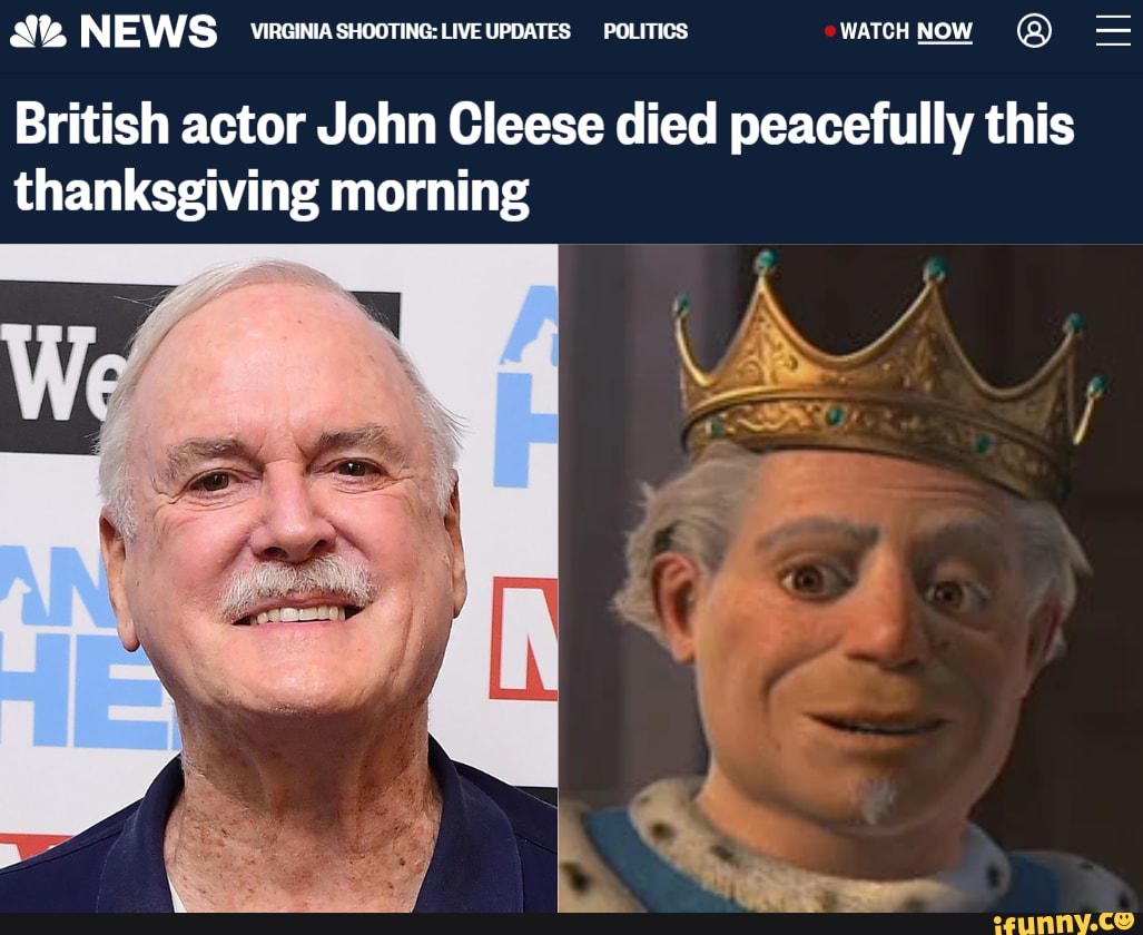 St NEWS -PoLitics WATCH NOW British actor John Cleese died peacefully ...