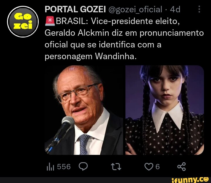PORTAL GOZEI gozei oficial BE BRASIL: Vice-presidente eleito, Geraldo ...