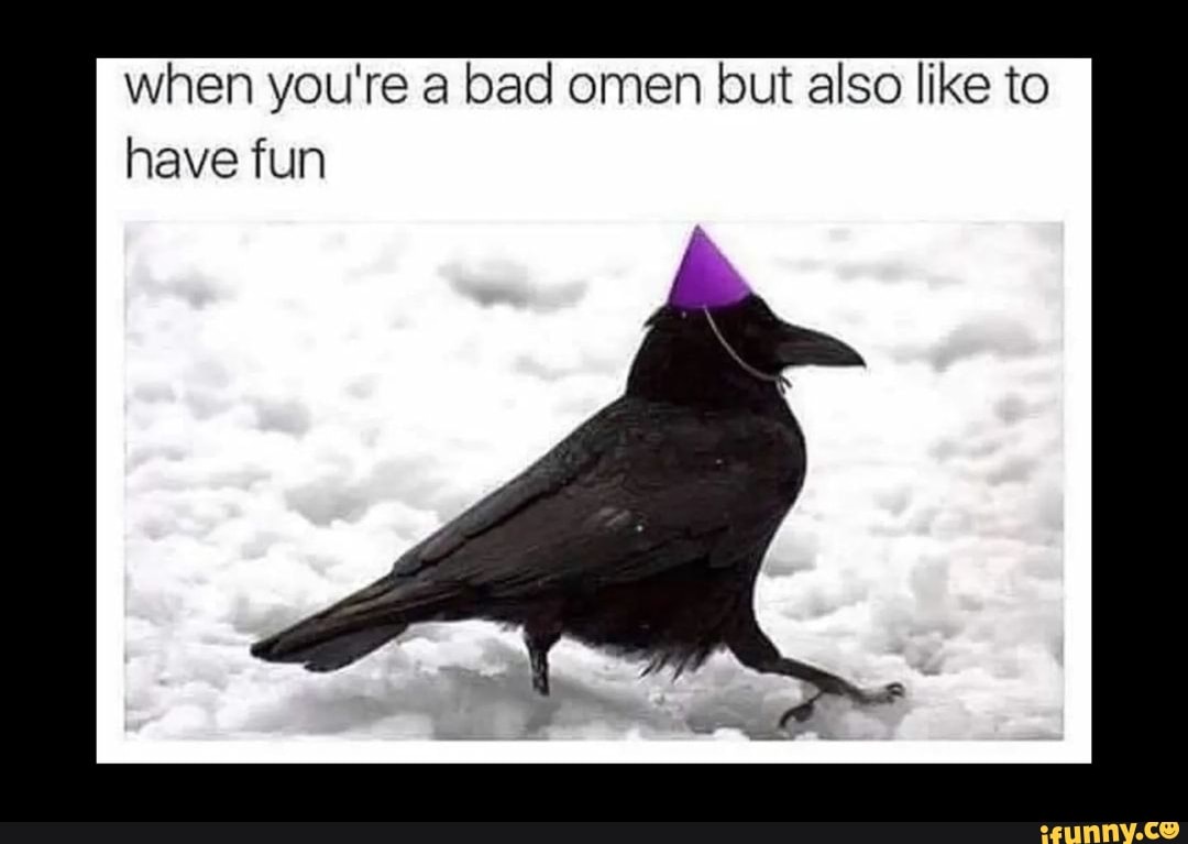 When you're a bad omen but also like to have fun - iFunny