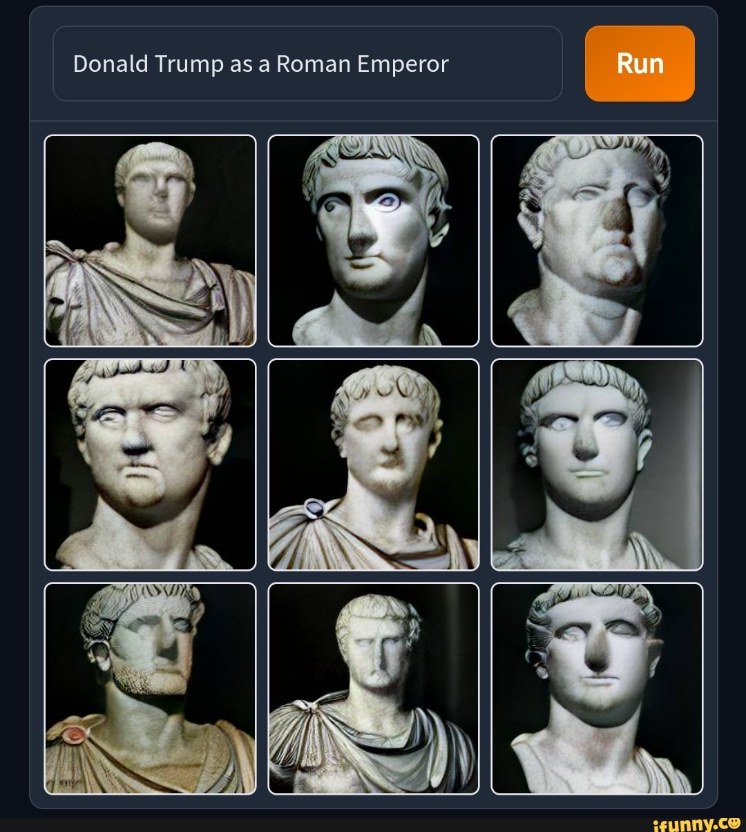 Donald Trump as a Roman Emperor Run - iFunny