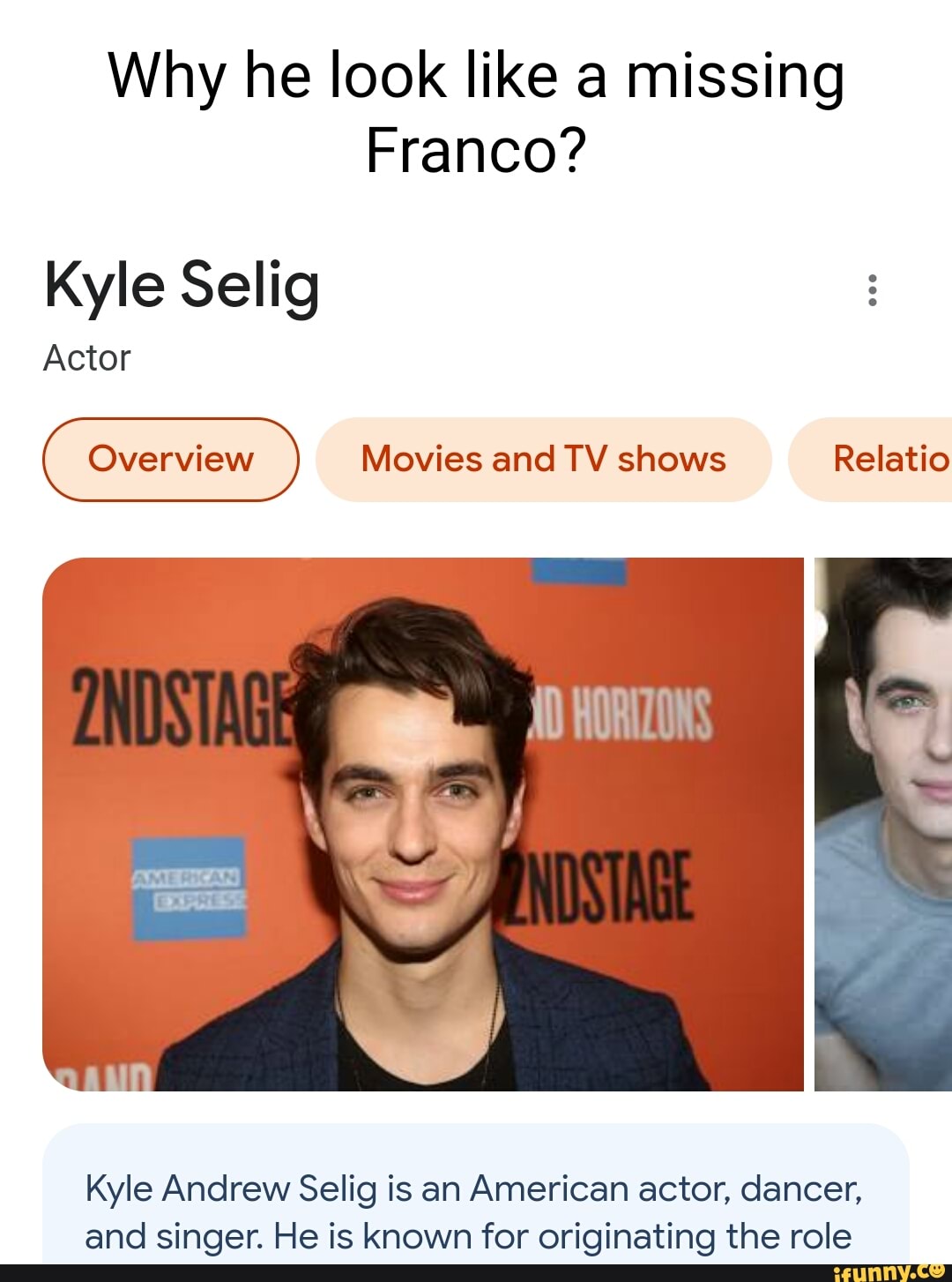 Why he look like a missing Franco? Kyle Selig Actor Movies and TV shows ...