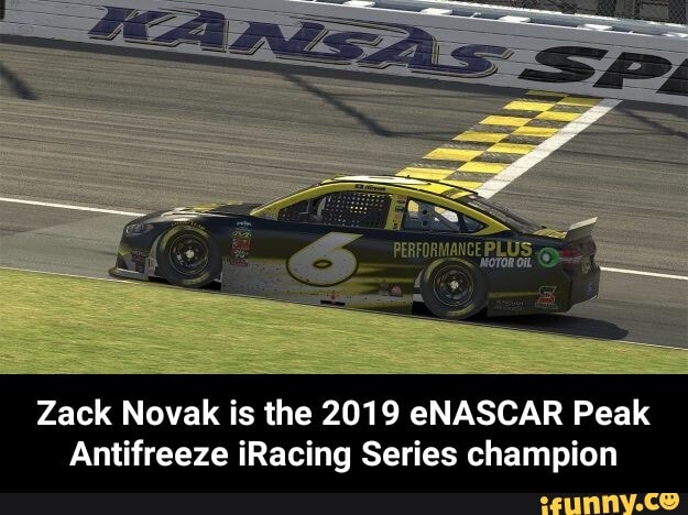 Zack Novak is the 2019 eNASCAR Peak Antifreeze iRacing Series champion ...