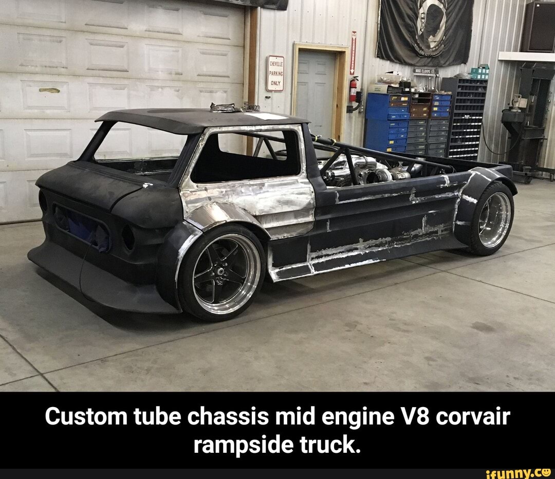 BS Custom tube chassis mid engine corvair rampside truck. - Custom tube ...