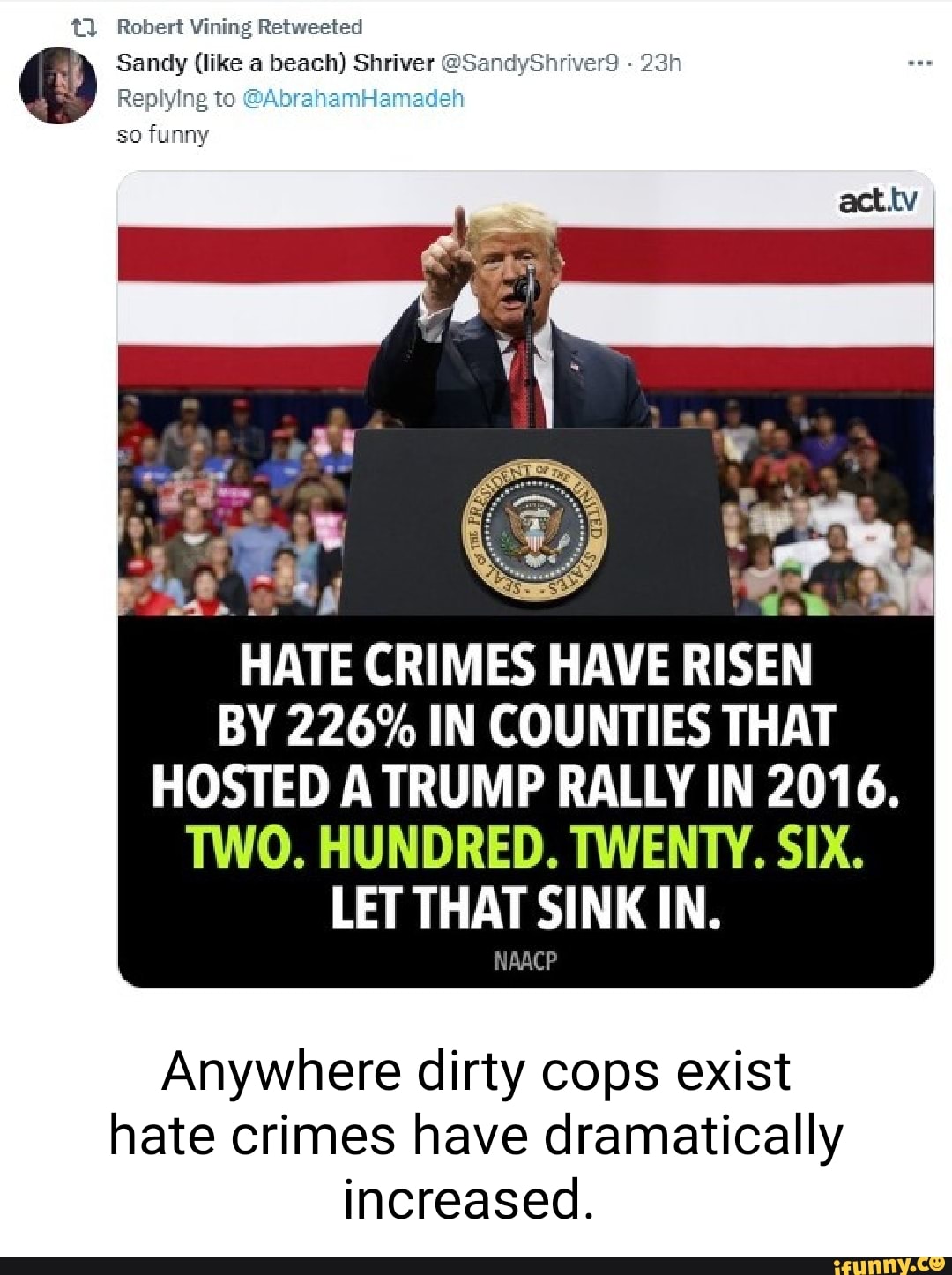 Robert Vining Retweeted Replying to @AbrahamHamadeh Shriver ...