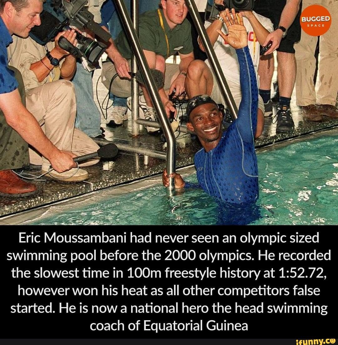 BUGGED Eric Moussambani had never seen an olympic sized swimming pool ...