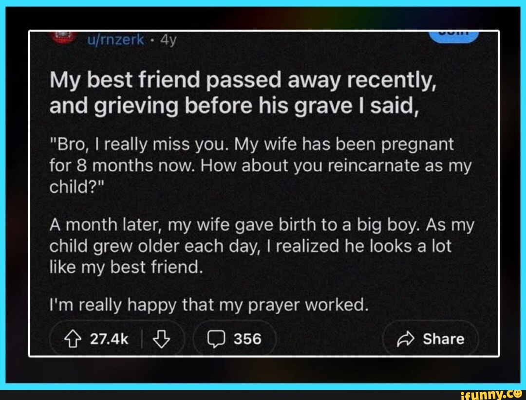 My best friend passed away recently, and grieving before his grave I ...