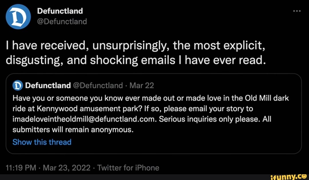Defunctland @Defunctland I have received, unsurprisingly, the most ...