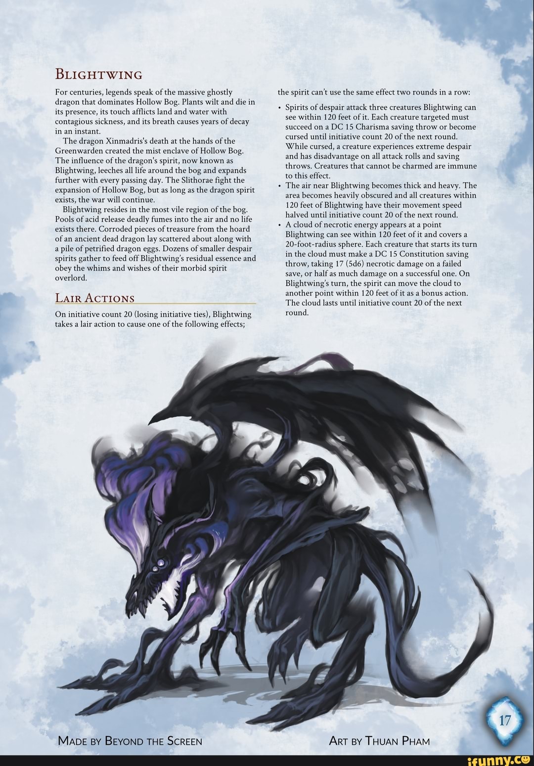 BLIGHT WING For centuries, legends speak of the massive ghostly dragon ...