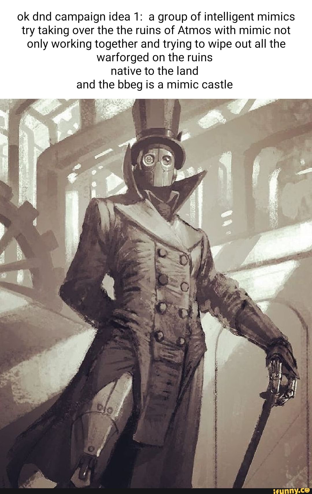 Ok dnd campaign idea 1: group of intelligent mimics try taking over the ...