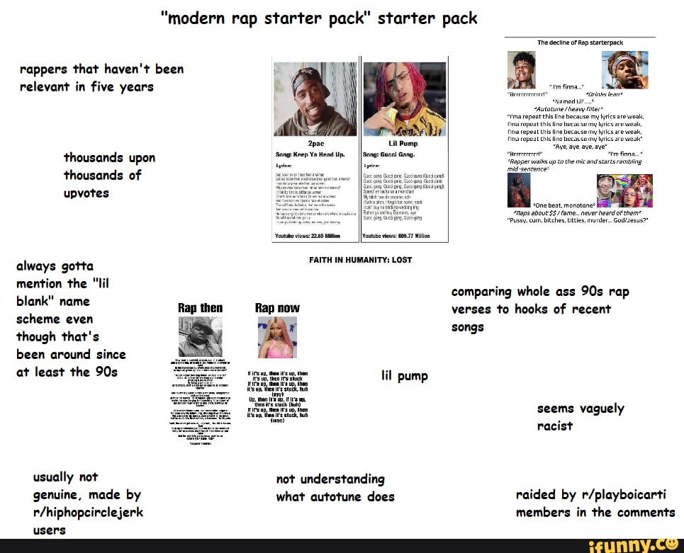 "modern rap starter pack" starter pack The ecine starerpack my rappers ...