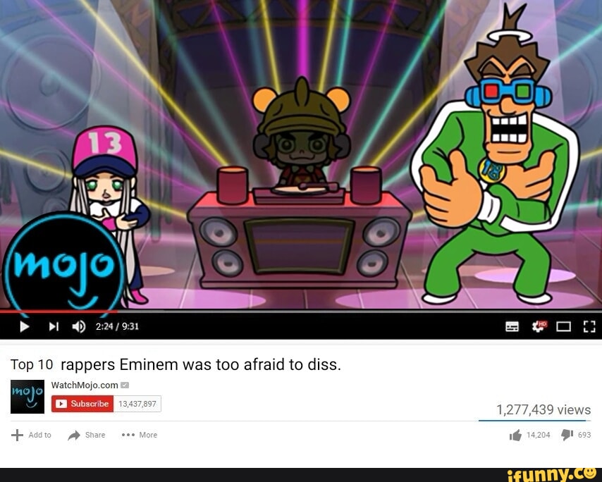 SS 1,277,439 views Top 10 rappers Eminem was too afraid to diss. - iFunny