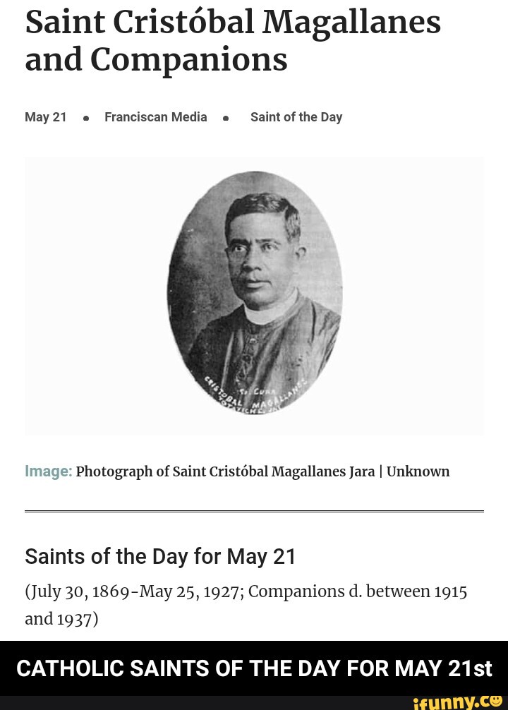 Saint Cristobal Magallanes and Companions May21 Franciscan Media Saint ...