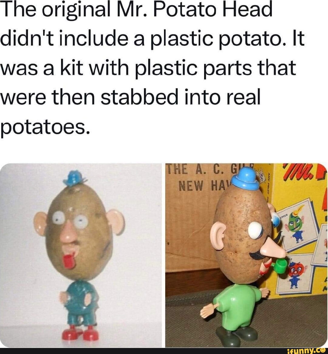 The original Mr. Potato Head didn't include a plastic potato. It was a ...