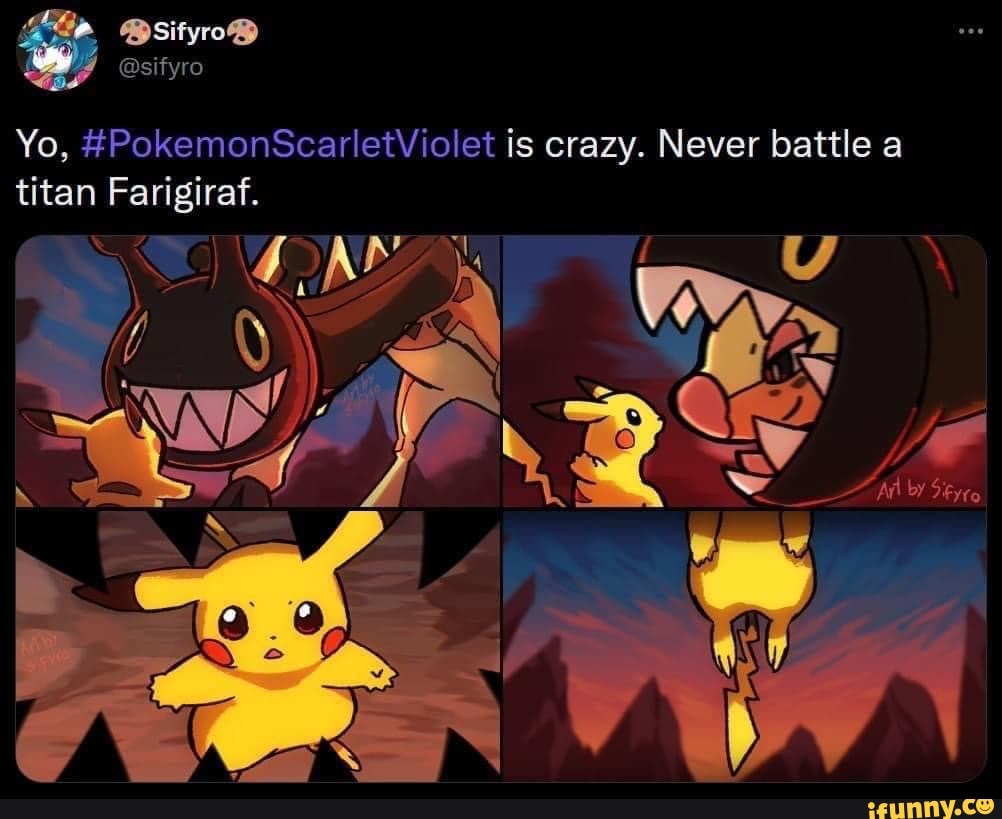 Yo, #PokemonScarletViolet is crazy. Never battle a @sifyro titan ...