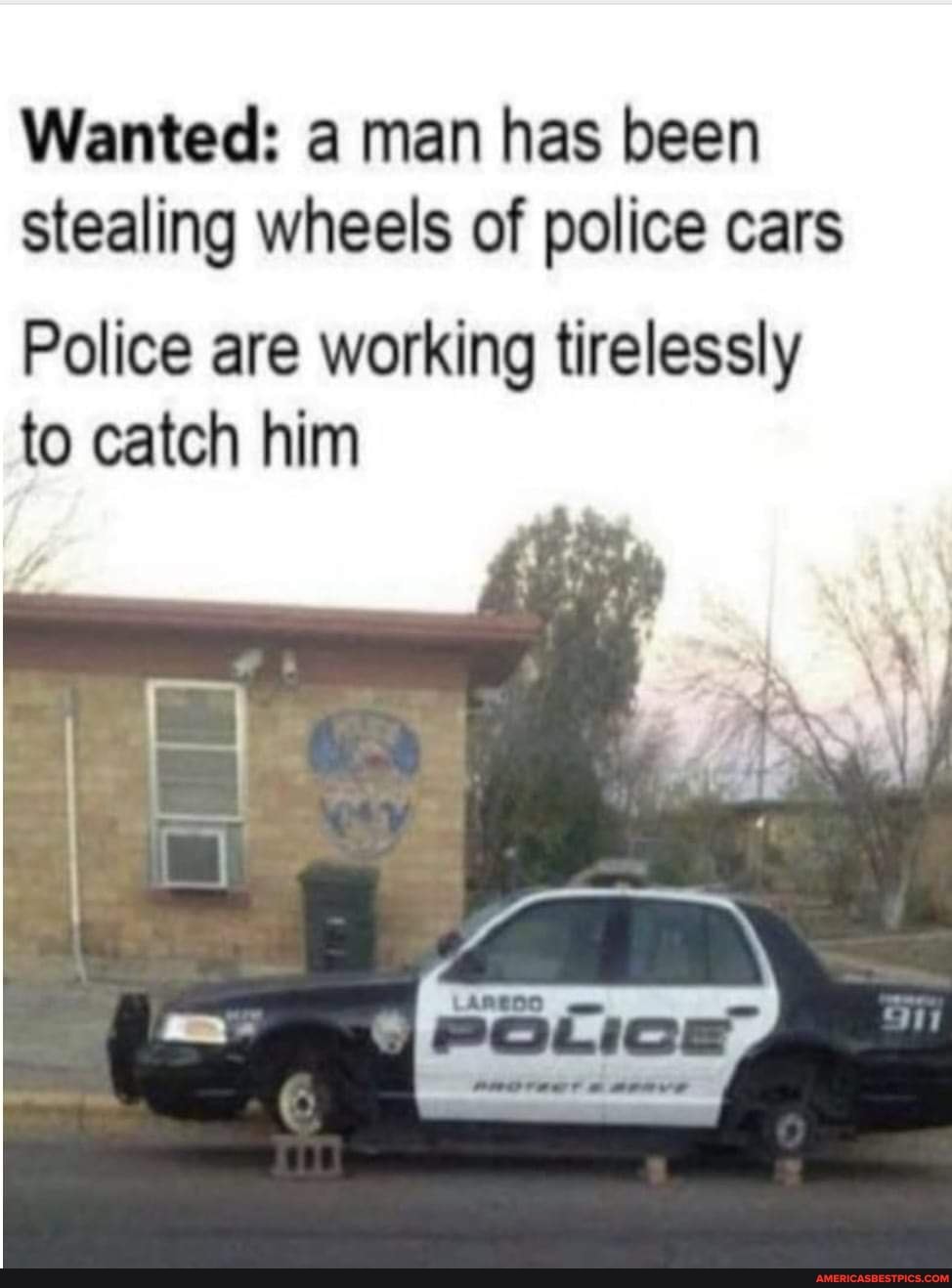 Wanted: a man has been stealing wheels of police cars Police are ...