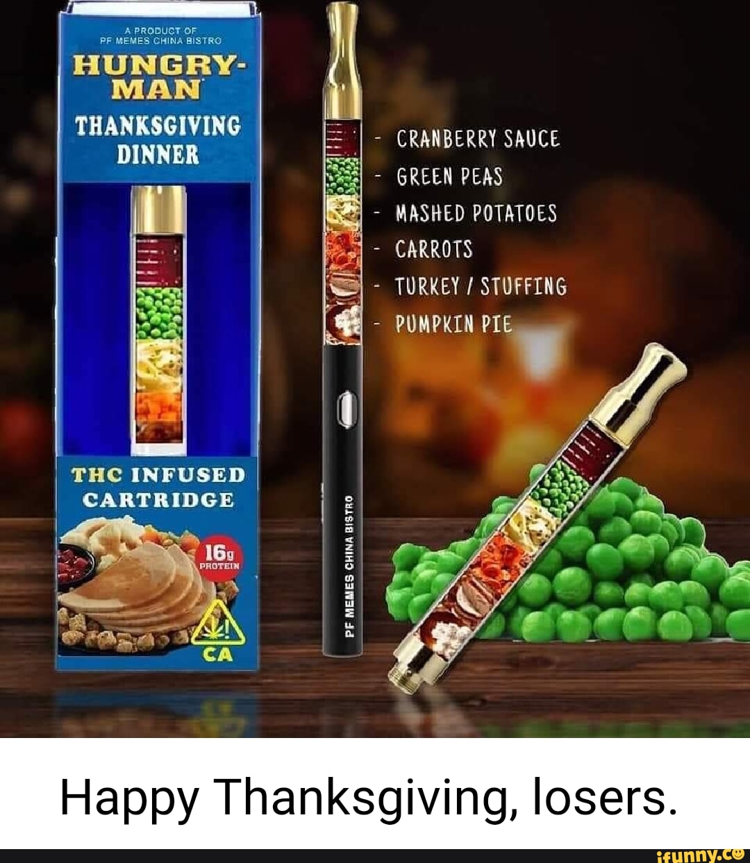 A PRODUCT OF PF MEMES CHINA BISTRO HUNGRY- MAN THANKSGIVING DINNER ...