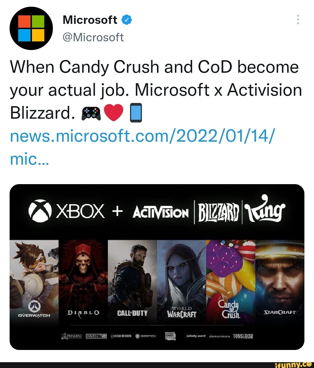 Microsoft @ @Microsoft When Candy Crush and CoD become your actual job ...