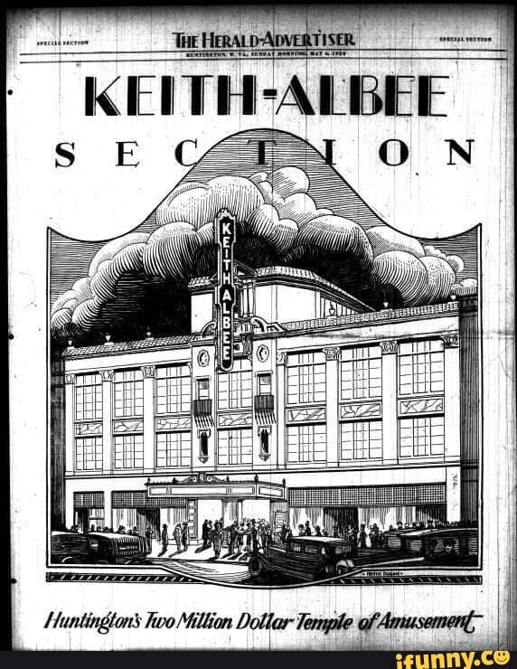 The Huntington Advertiser announcing the new Keith Albee Theatre in ...