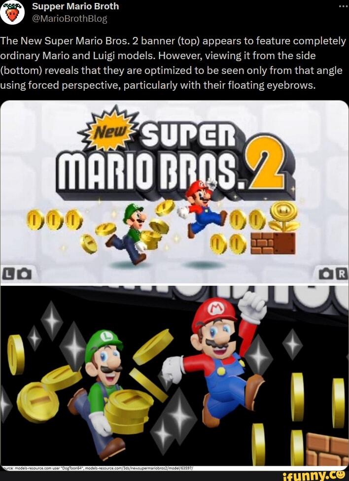 Supper Maria Broth The New Super Mario Bros. 2 banner (top) appears to ...