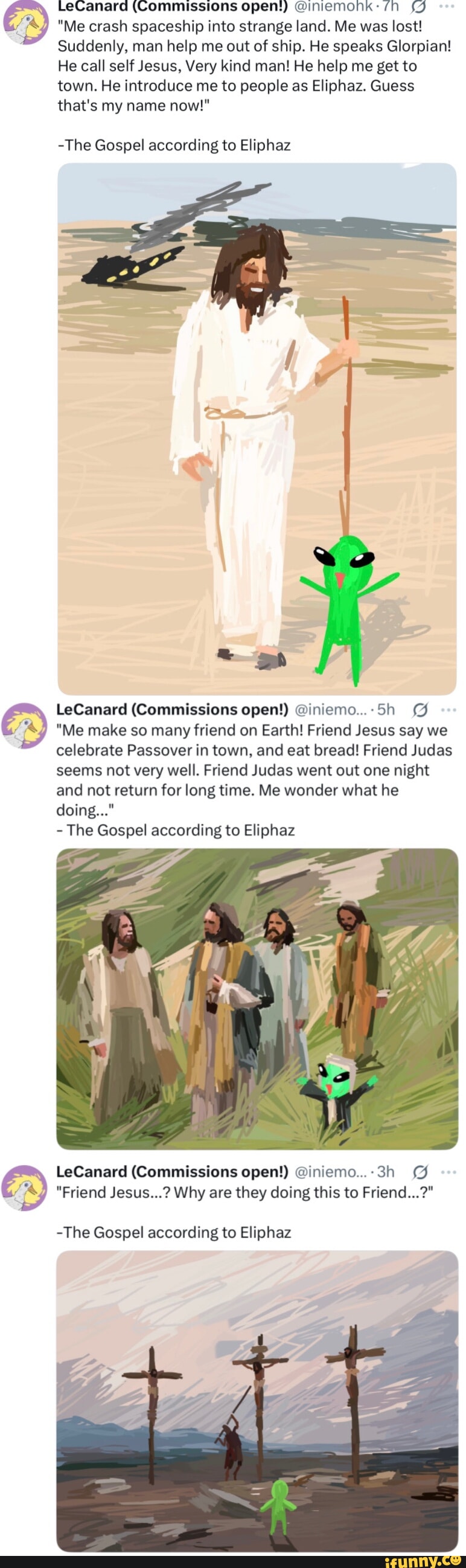 LeCanarad (Commissions open:) "Me crash spaceship into strange land. Me ...