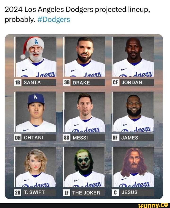 2024 Los Angeles Dodgers projected lineup, probably. #Dodgers JORDAN I ...