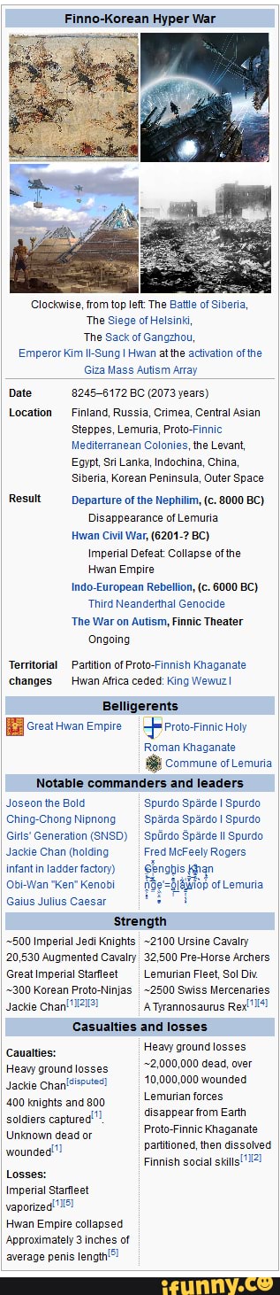 Finno-Korean Hyper War Clockwise, from top left: The Battle of Siberia ...