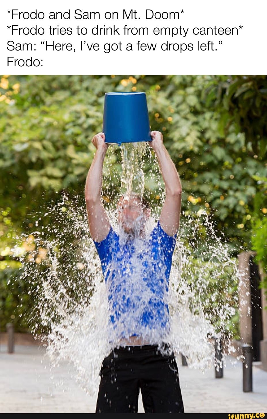 "Frodo and Sam on Mt. Doom* "Frodo tries to drink from empty canteen ...