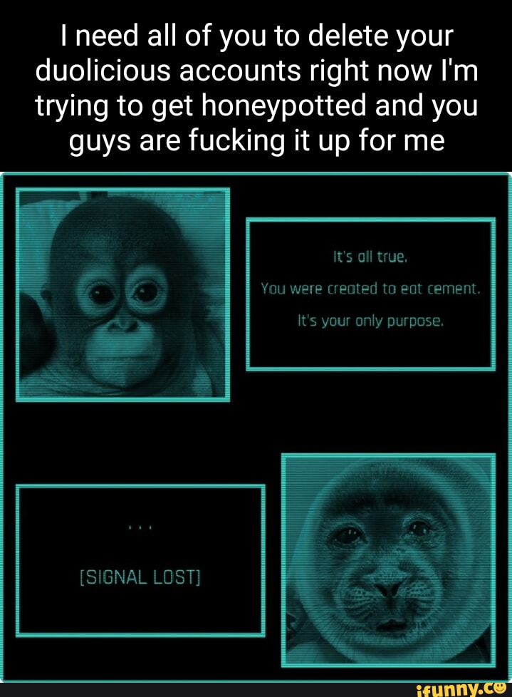 I need all of you to delete your duolicious accounts right now I'm ...