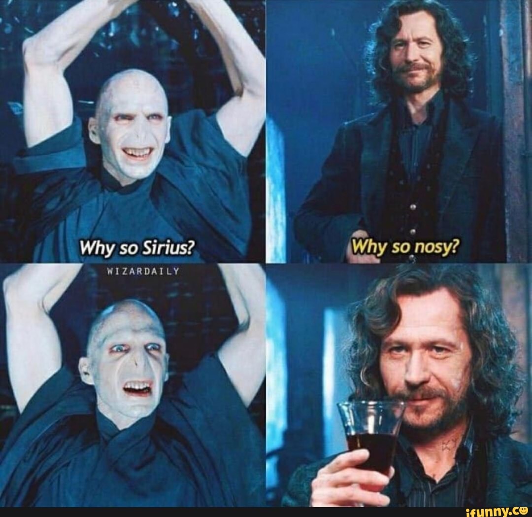 Why so Sirius? Why so nosy? WIZARDAILY - iFunny