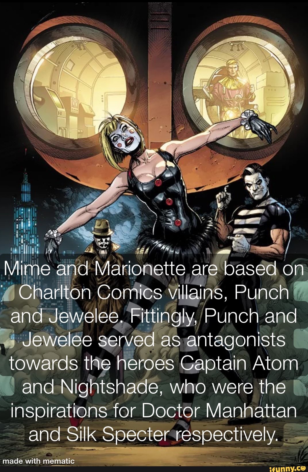 IL Mime and Marionette are based on Charlton Comics villains, Punch and ...