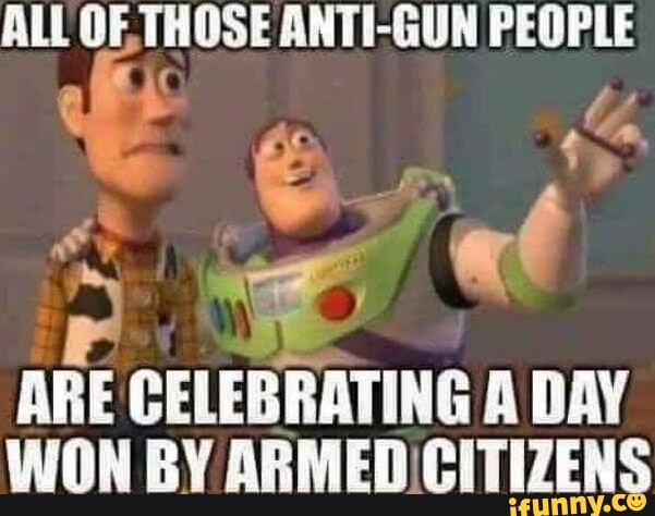 ALL OF, THOSE ANTI-GUN PEOPLE ARE CELEBRATING ADAY WON BY ARMED ...