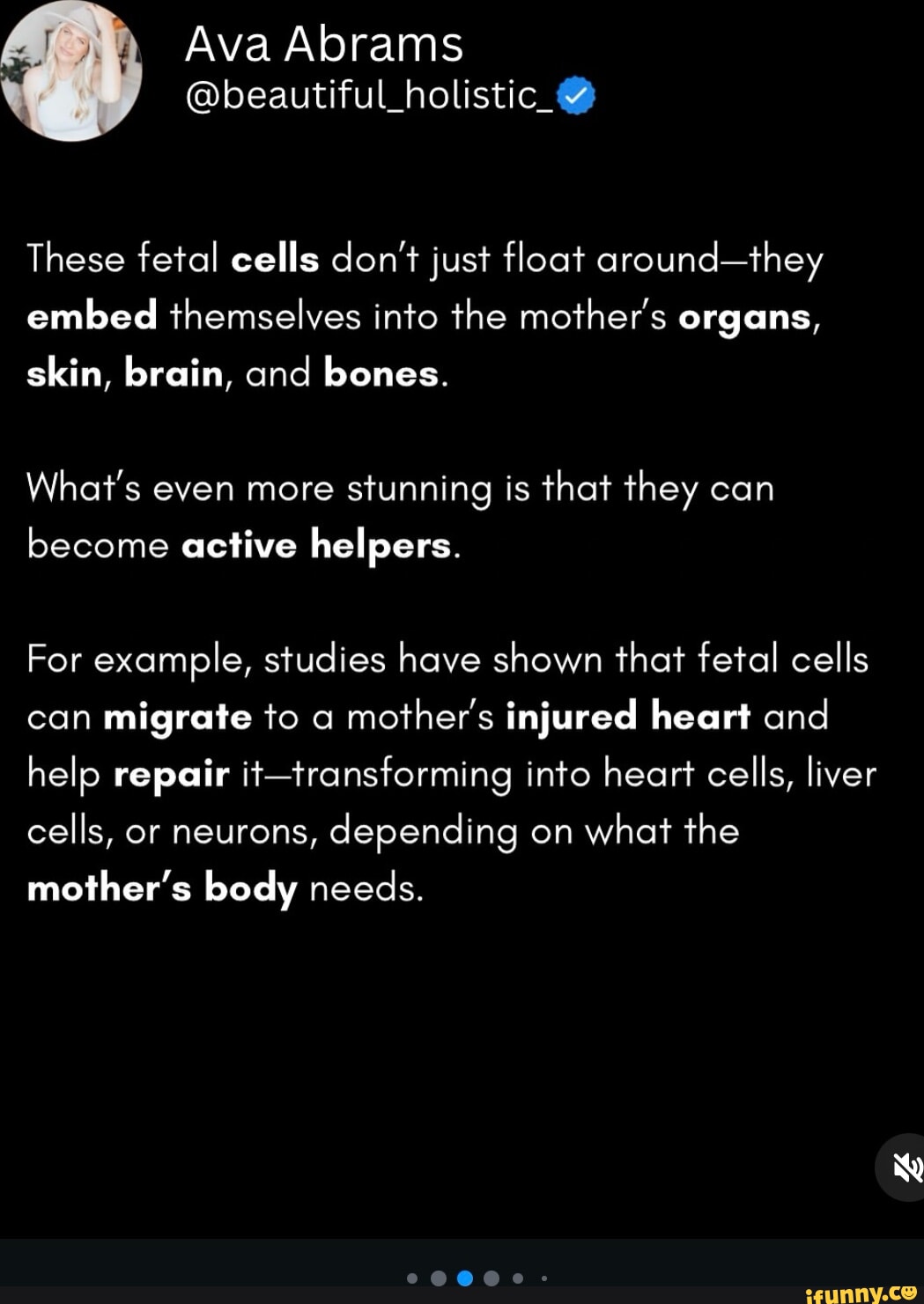 Ava Abrams @beautiful holistic These fetal cells don't just float ...
