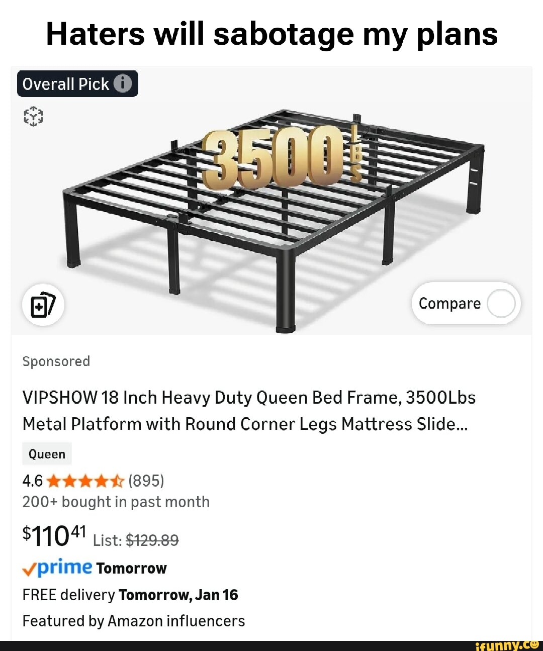 Haters will sabotage my plans Overall Pick Compare Sponsored VIPSHOW 18 ...