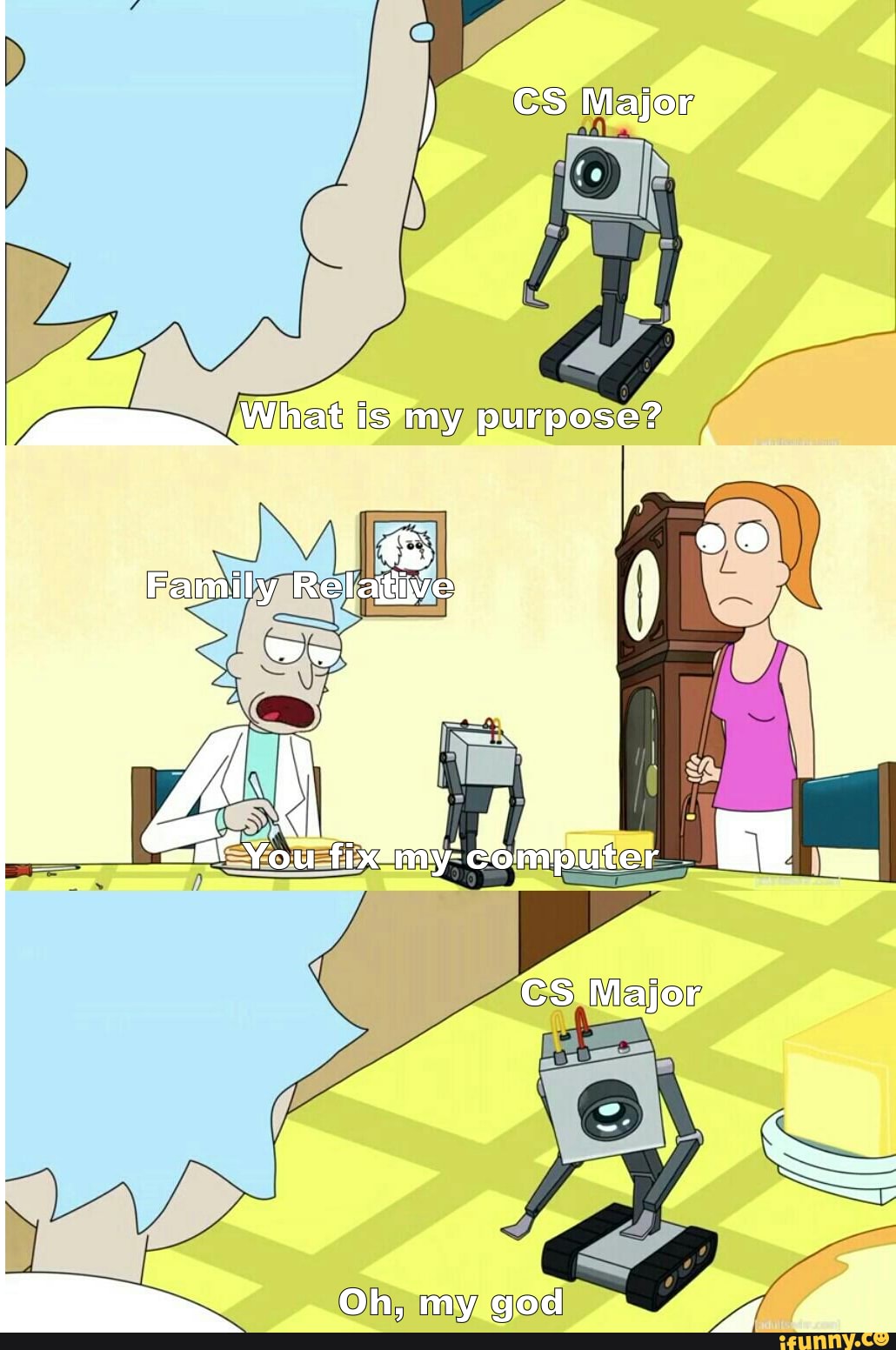 CS Major is my purpose? CS Major Oh. my aod - iFunny