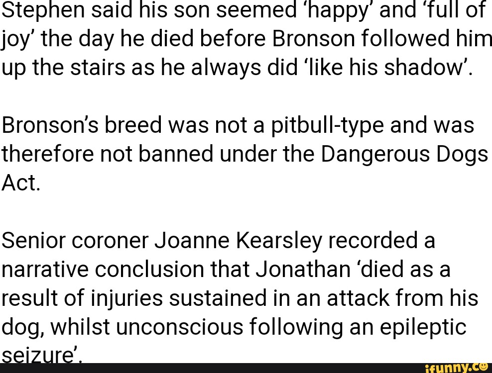 Stephen said his son seemed 'nappy and Tull of joy' the day he died ...