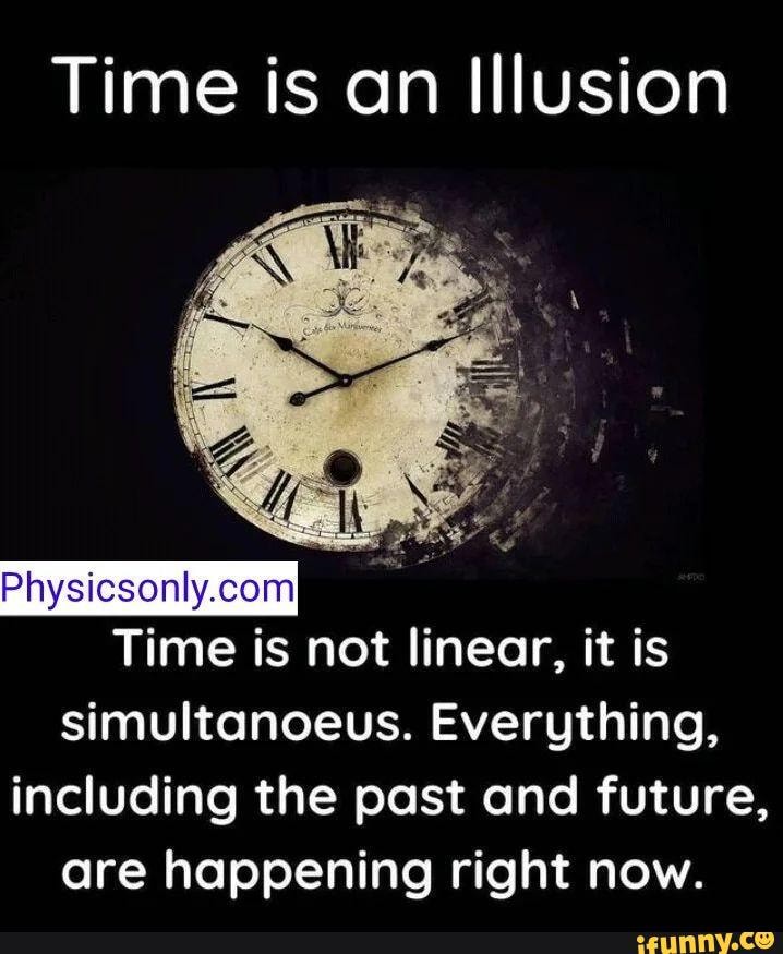 Time is an Illusion Time is not linear, it is simultanoeus. Everything ...
