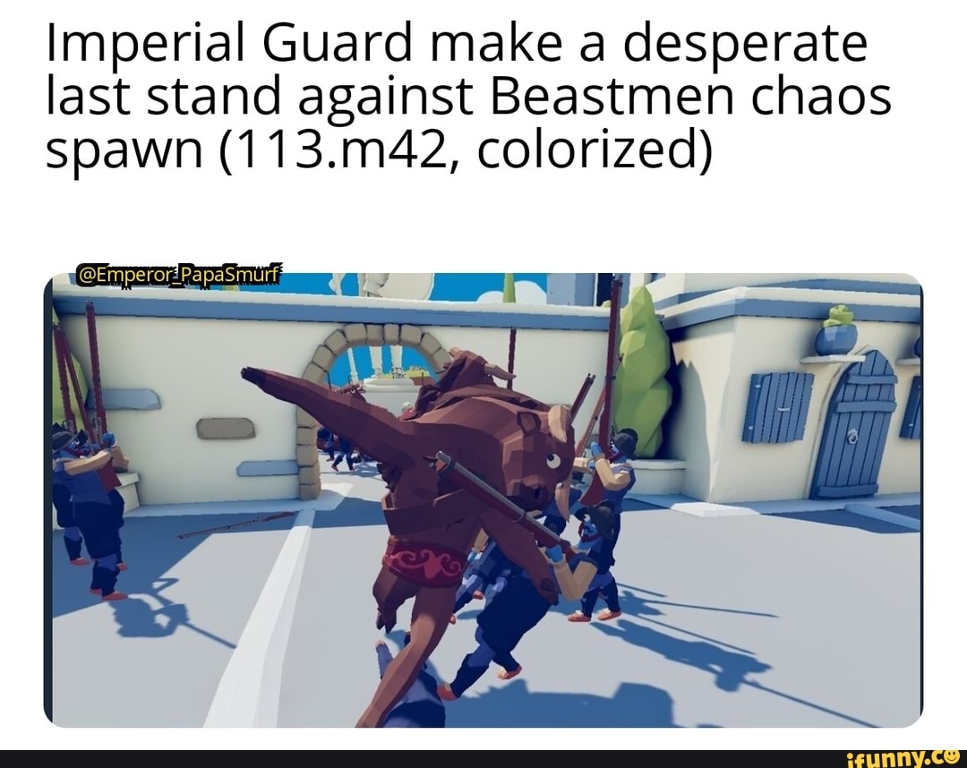 Imperial Guard make a desperate last stand against Beastmen chaos spawn ...
